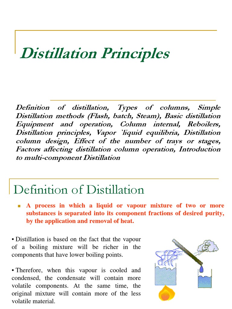 Distillation Principles | PDF | Distillation | Unit Operations