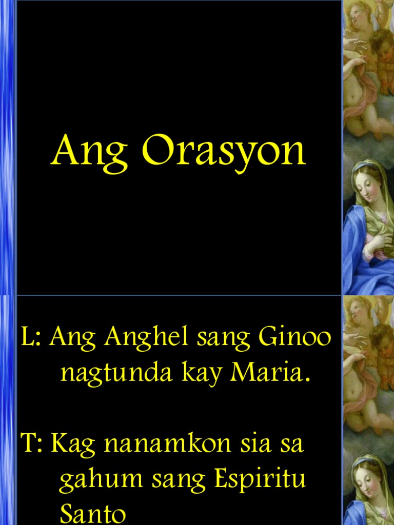 Ang Orasyon, Angelus | PDF