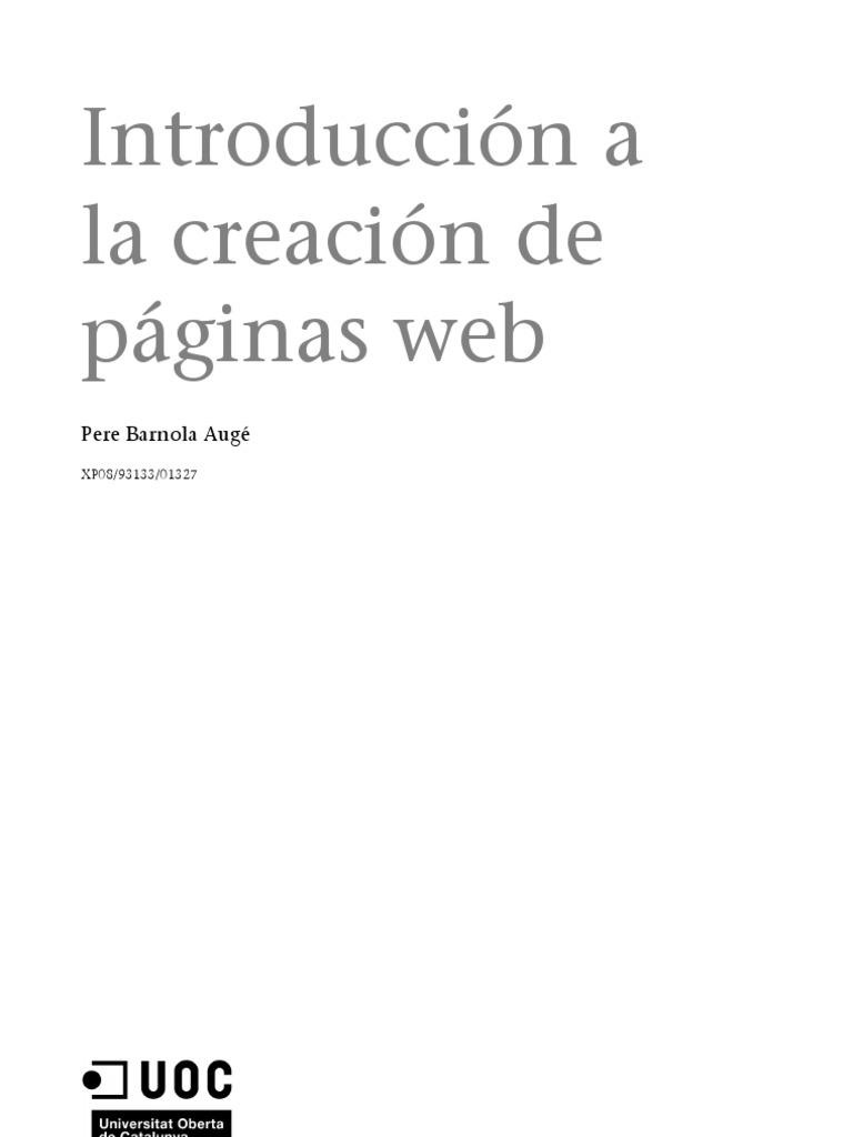 Introduccion A La Creacion de Paginas Web | PDF