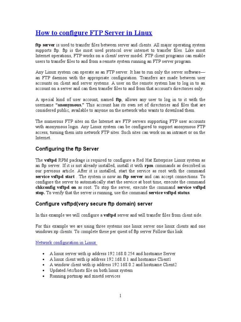 How To Configure FTP Server in Linux by MIK | PDF | File Transfer Protocol | Superuser