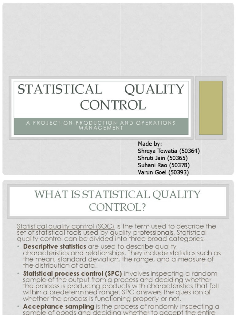 Statistical Quality Control | PDF | Normal Distribution | Randomness