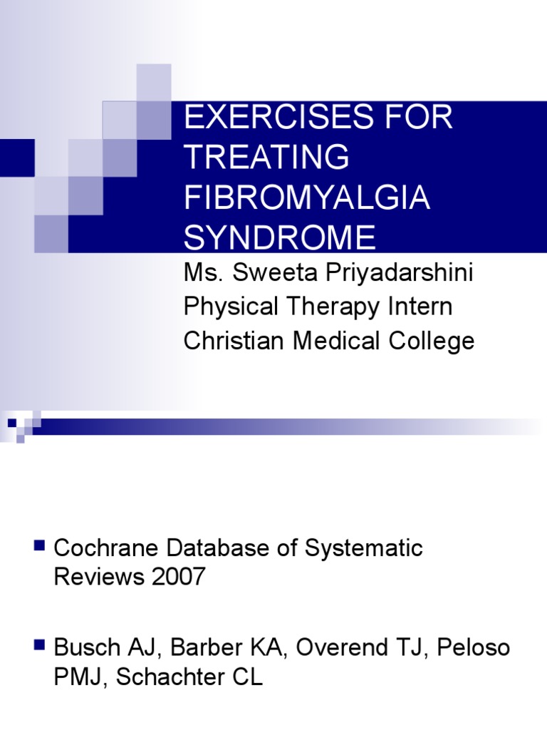 Exercises For Treating Fibromyalgia Syndrome | PDF | Fibromyalgia ...