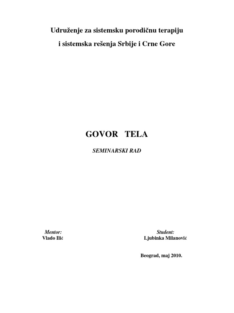 Govor Tela | PDF