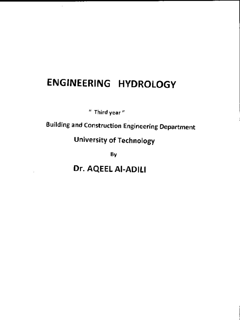 Engineering Hydrology | PDF