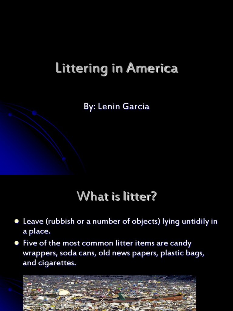 Littering in America: Causes and Solutions | PDF | Human Impact On The ...