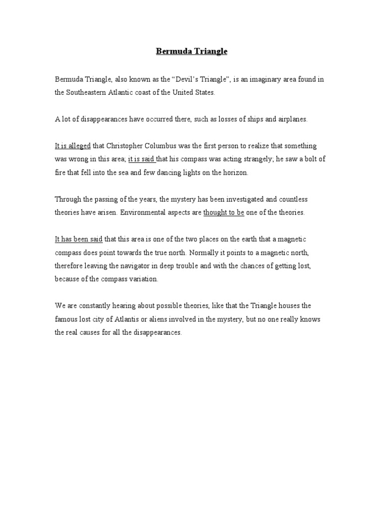 Bermuda Triangle | PDF | Social Science | Travel