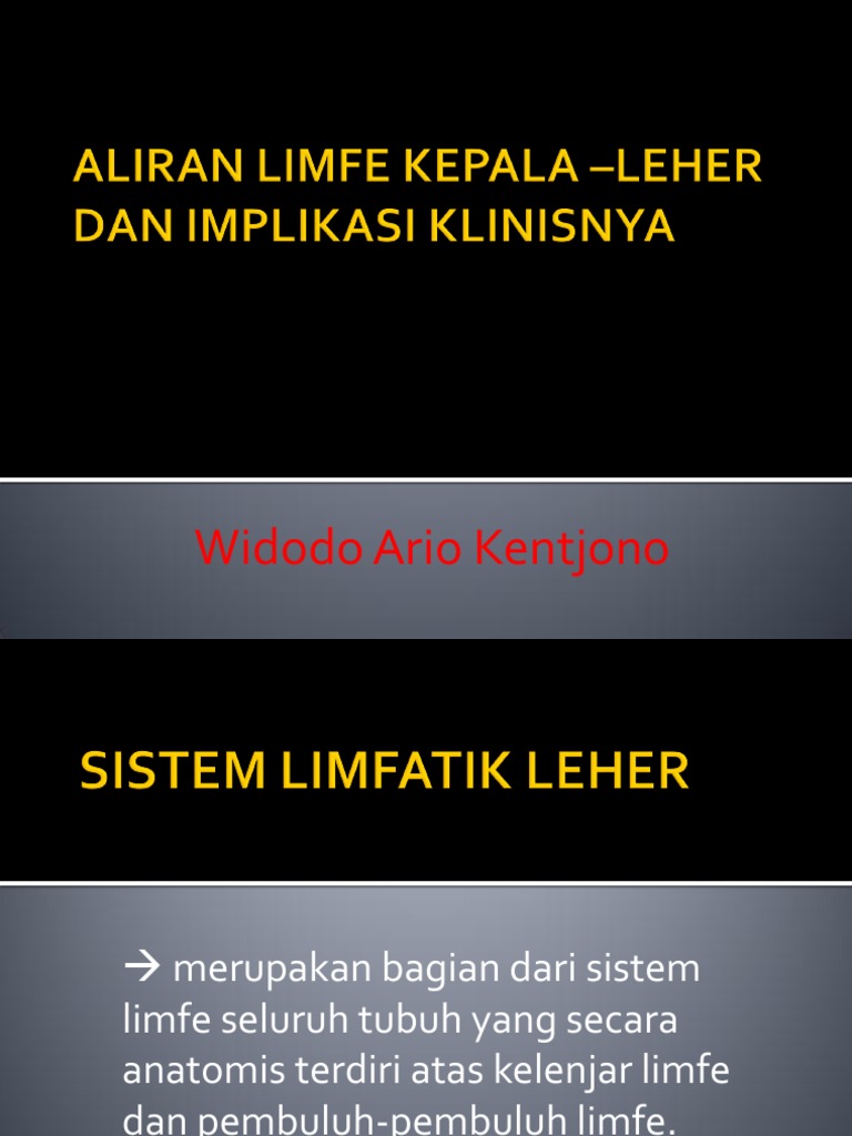 07 Aliran Limfe Kepala - Leher Dan Implikasi Klinisnya | PDF