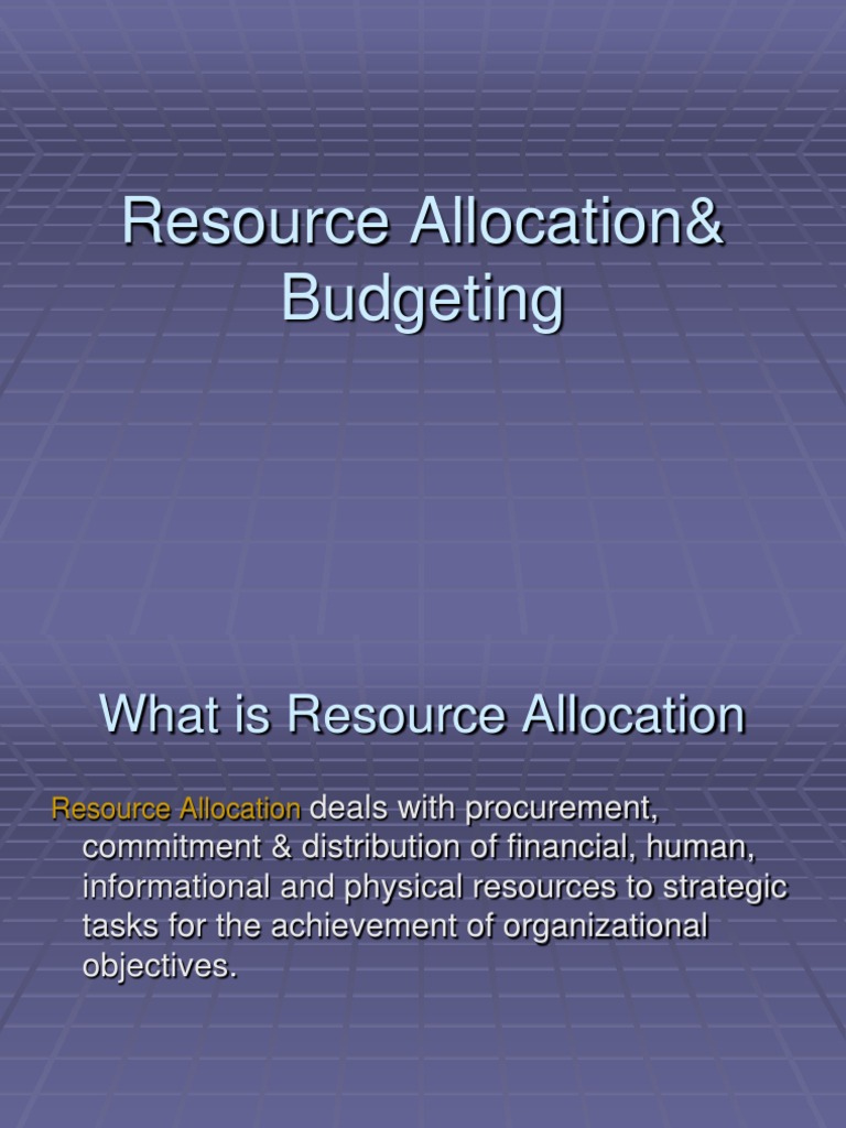 Resource Allocation | PDF