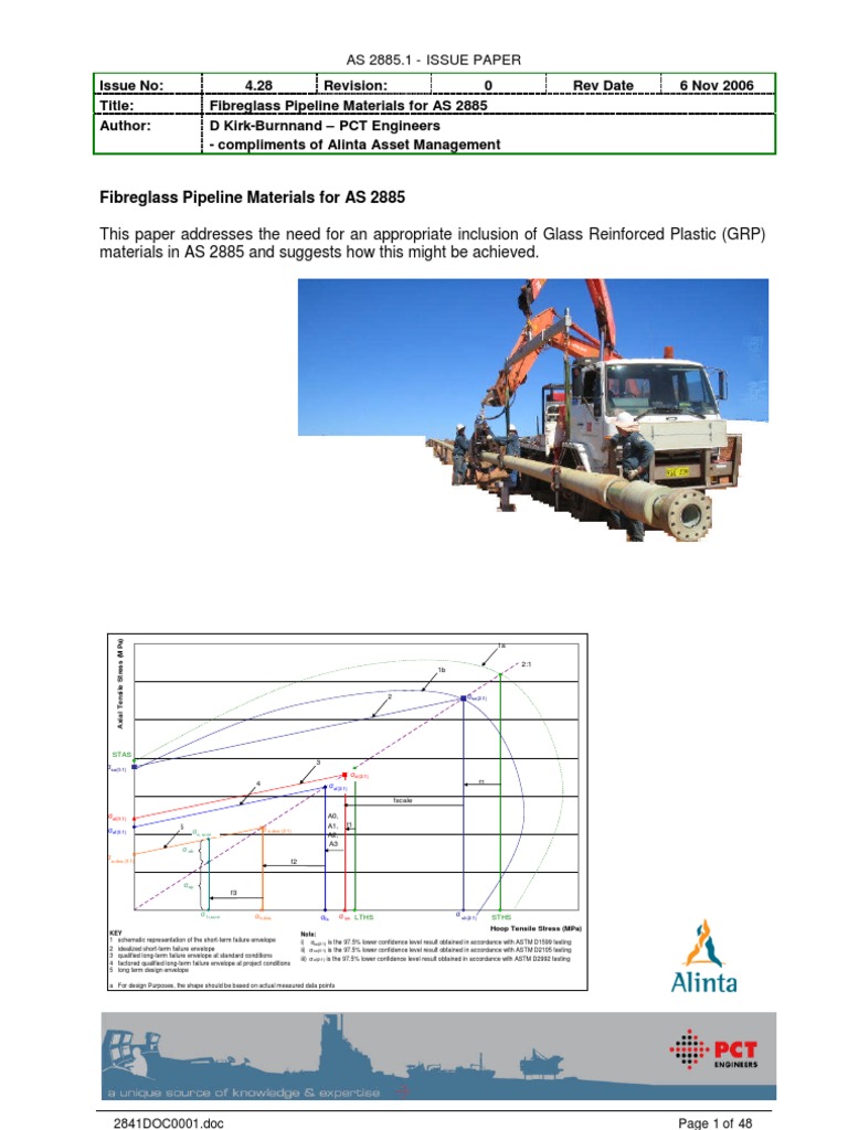 AS2885.1 Issue Paper Nov2006 GRP Pipe | PDF | Fiberglass | Pipe (Fluid ...