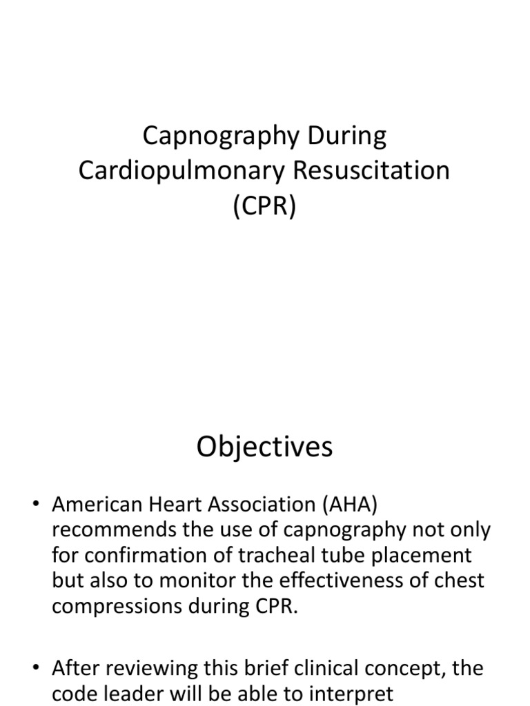 Capnography During CPR | PDF | Cardiopulmonary Resuscitation | Pulmonology