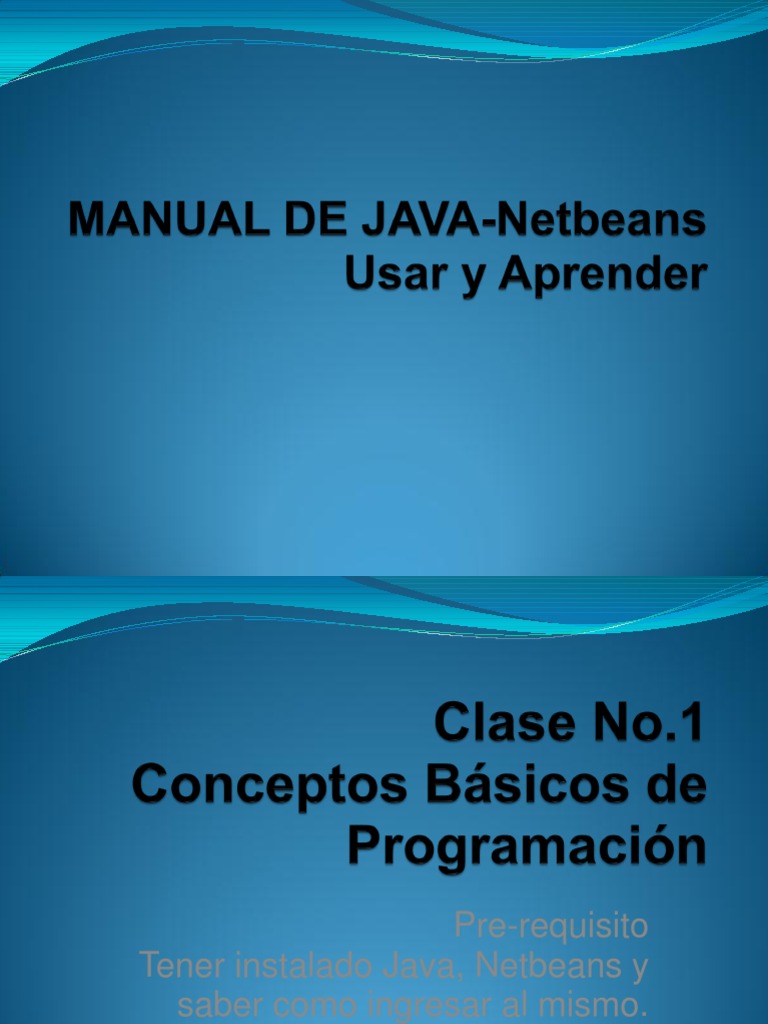 Java Netbeans | PDF | Java (lenguaje de programación) | Programa de computadora