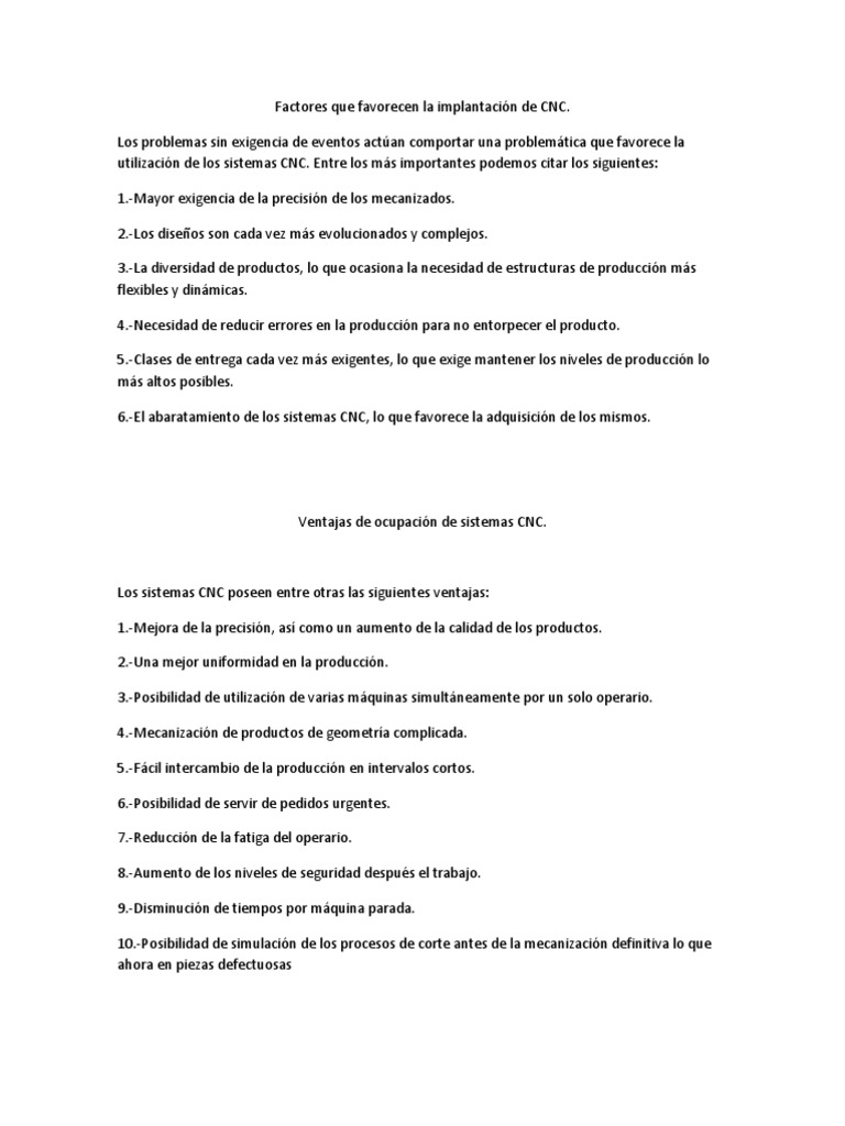 Introduccion y Analisis de Sistema CNC | PDF | Control numerico | Mecanizado