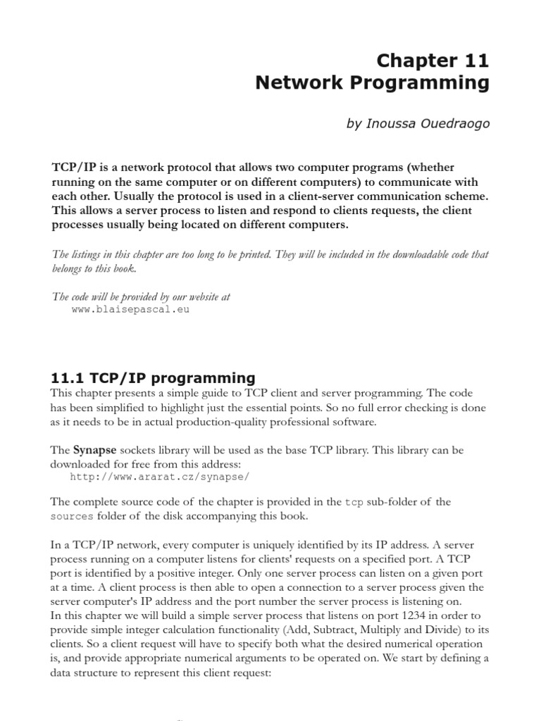 Lazarus - Chapter 11 | PDF | Port (Computer Networking) | Transmission Control Protocol