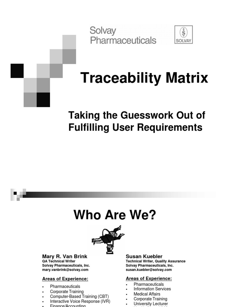 TraceAbility Matrix | PDF | Specification (Technical Standard ...