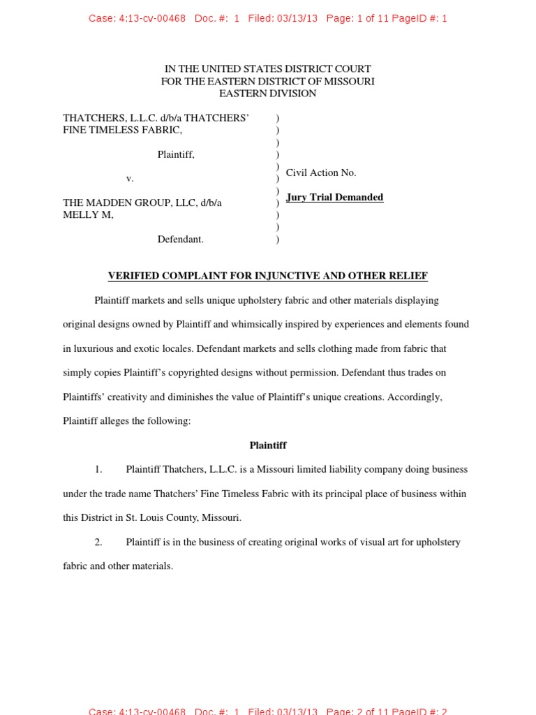 1 - Verified Complaint-1 | PDF | Copyright Law Of The United States ...