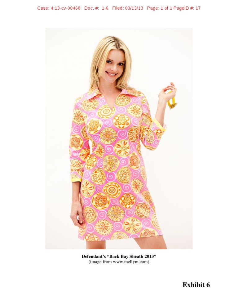 1-6 - Exh. 6 (Def's Back Bay Sheath Dress) | PDF