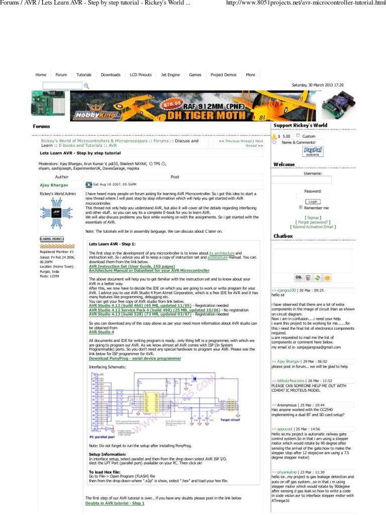 Lets Learn Avr Step By Step Tutorial Pdf Random Access Memory Electronic Design