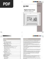 Digital Timer Instruction Manual | PDF | Timer | Clock