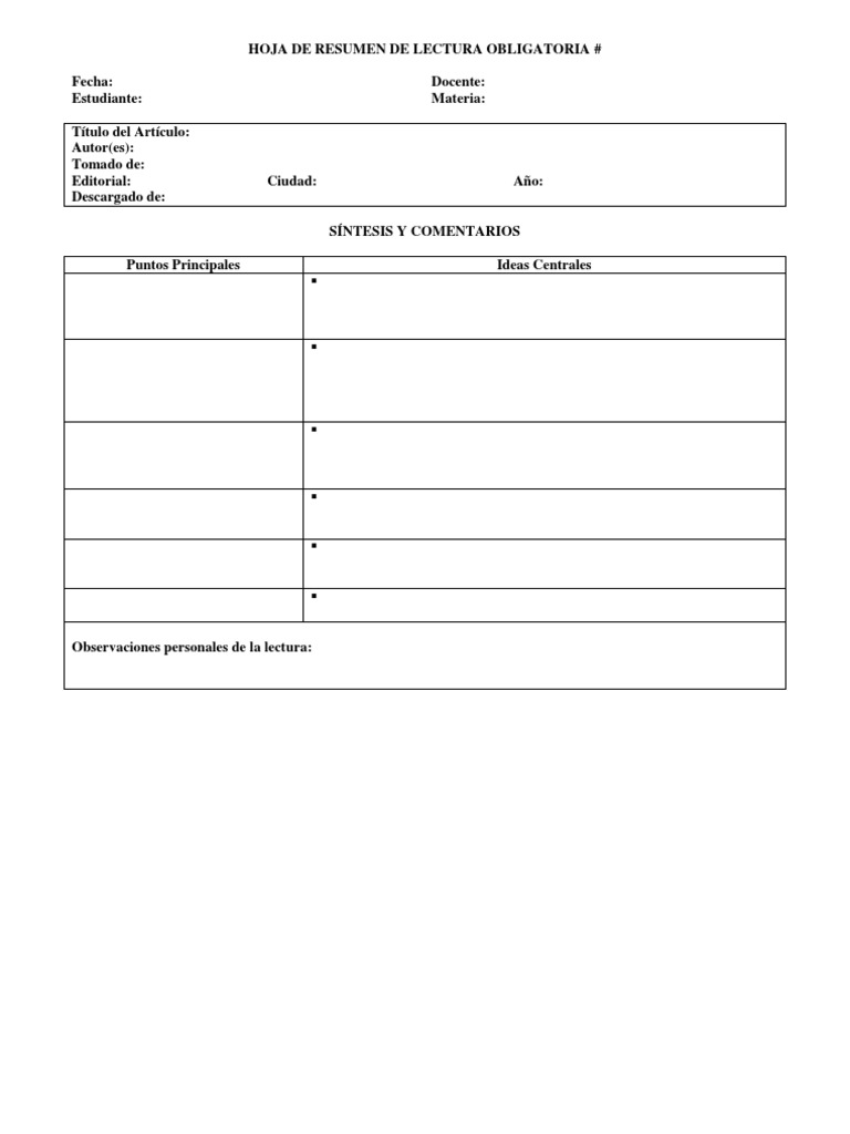Hojas De Trabajo De Resumen Plantilla De Formato Excel Resumen Del