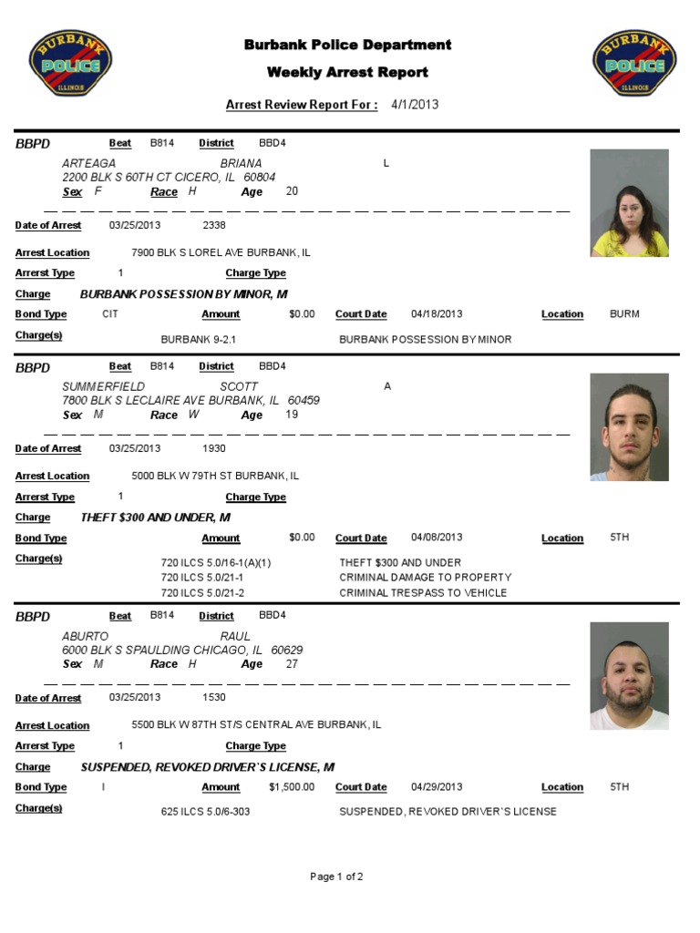BBPD Arrests | PDF
