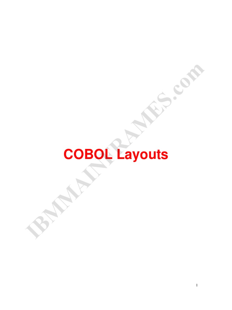 COBOL Layouts | PDF | Data Type | File Format