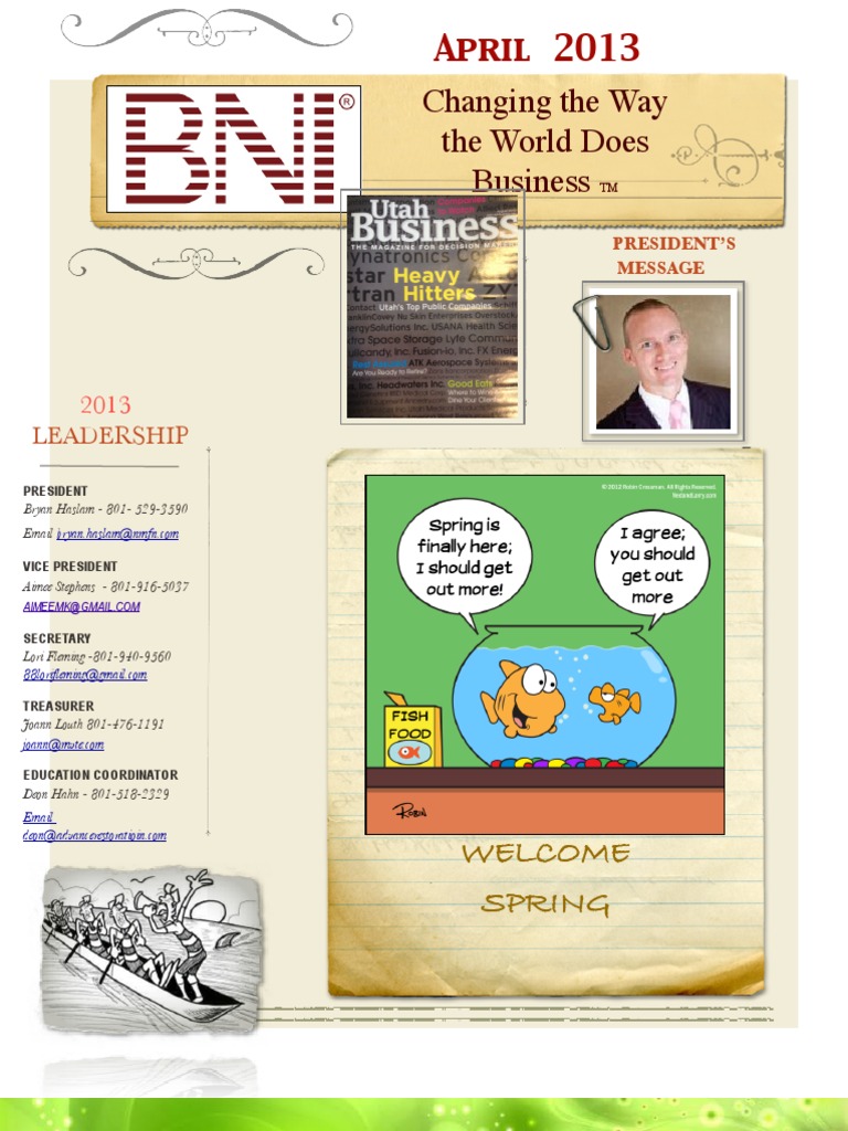 Changing The Way The World Does Business: April 2013 | PDF | Foods ...