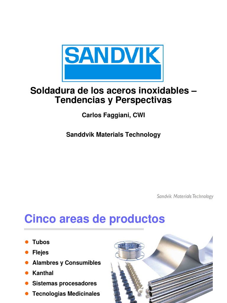 SANDVICK - Soldadura de Los Aceros Inoxidables | PDF | Acero inoxidable ...