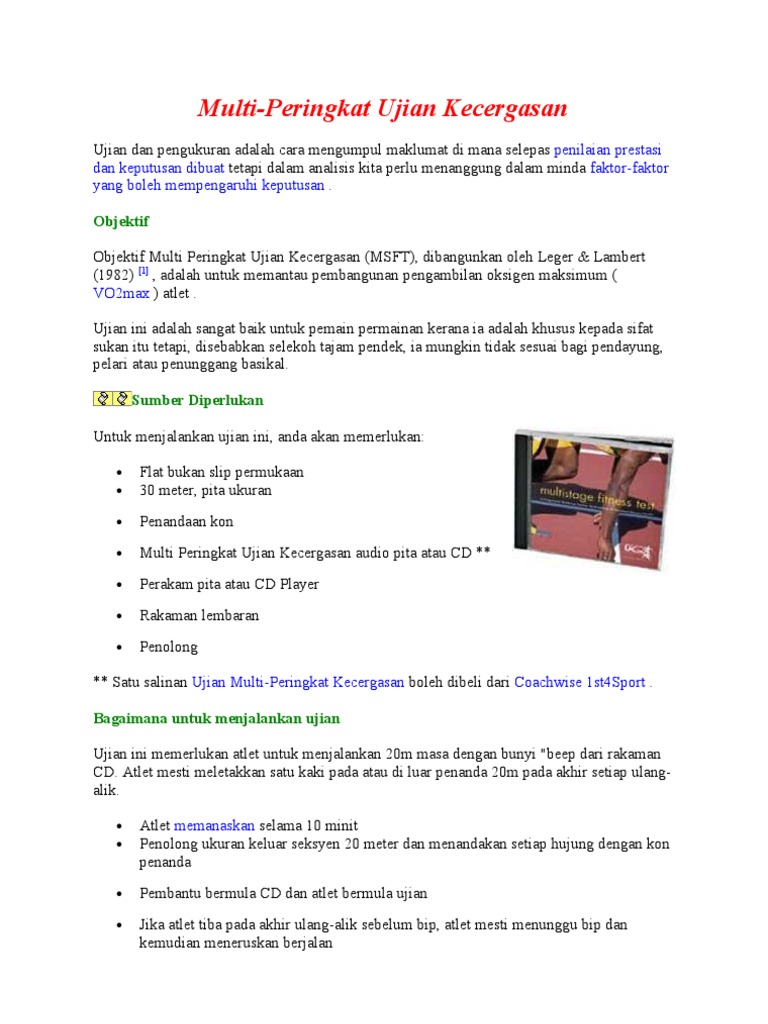 Bleep Test | PDF