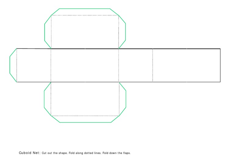 Cuboid Net:: Cut Out The Shape. Fold Along Dotted Lines. Fold Down The ...