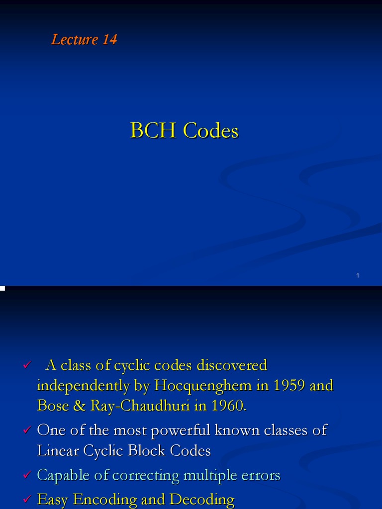 BCH Codes | PDF | Determinant | Functions And Mappings