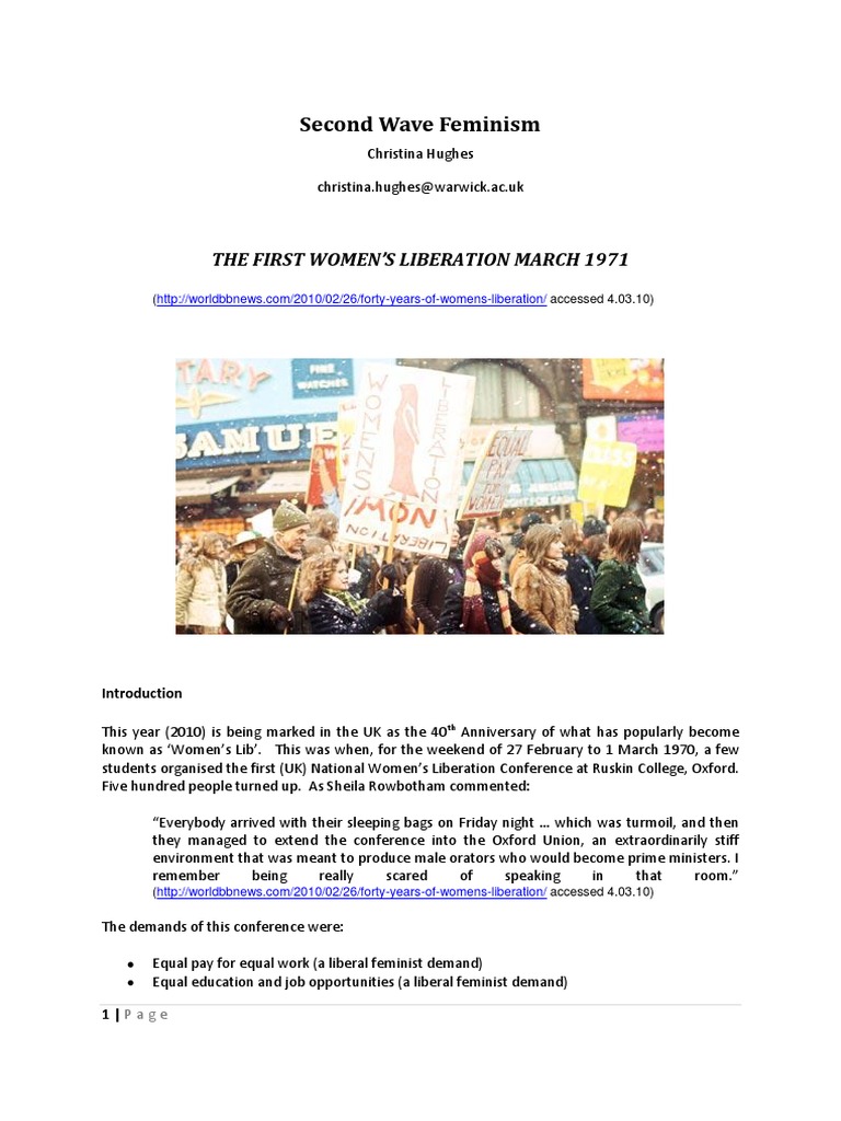 Second Wave Feminism | PDF | Feminism | Gender Studies
