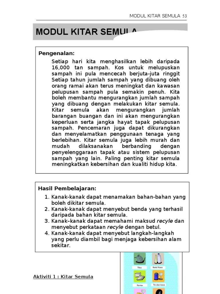 Manual Guru Modul Kitar Semula | PDF