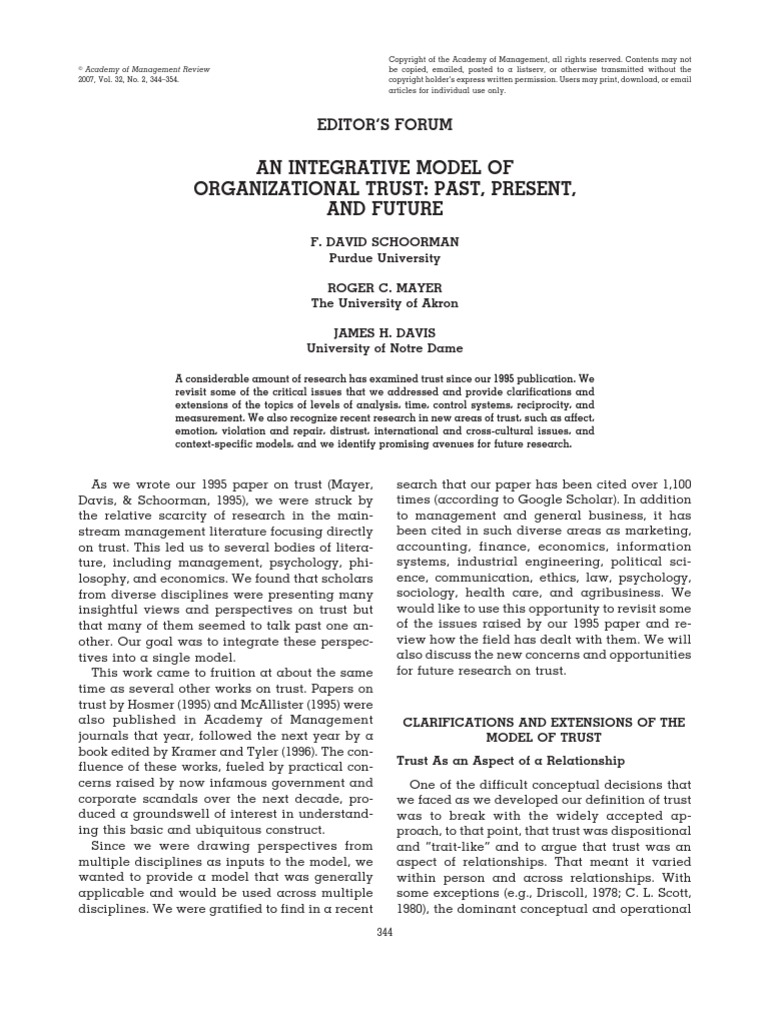 Mayer Et Al-2007 PDF | PDF | Trust (Emotion) | Emotions