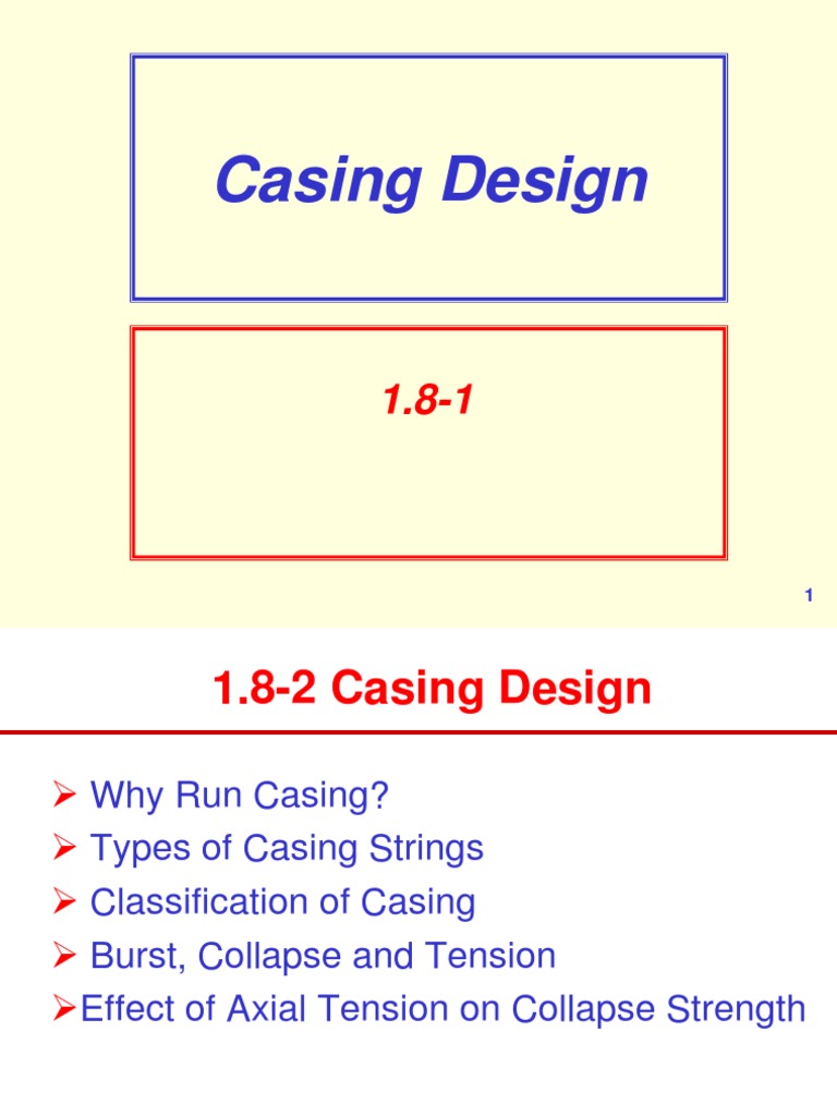 1.8 Casing Design1.9 Burst, Collapse, Tension | PDF | Casing (Borehole ...