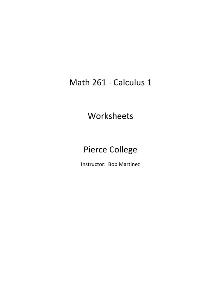 Calculus 1 Linear Functions Worksheet | PDF | Sine | Trigonometric ...