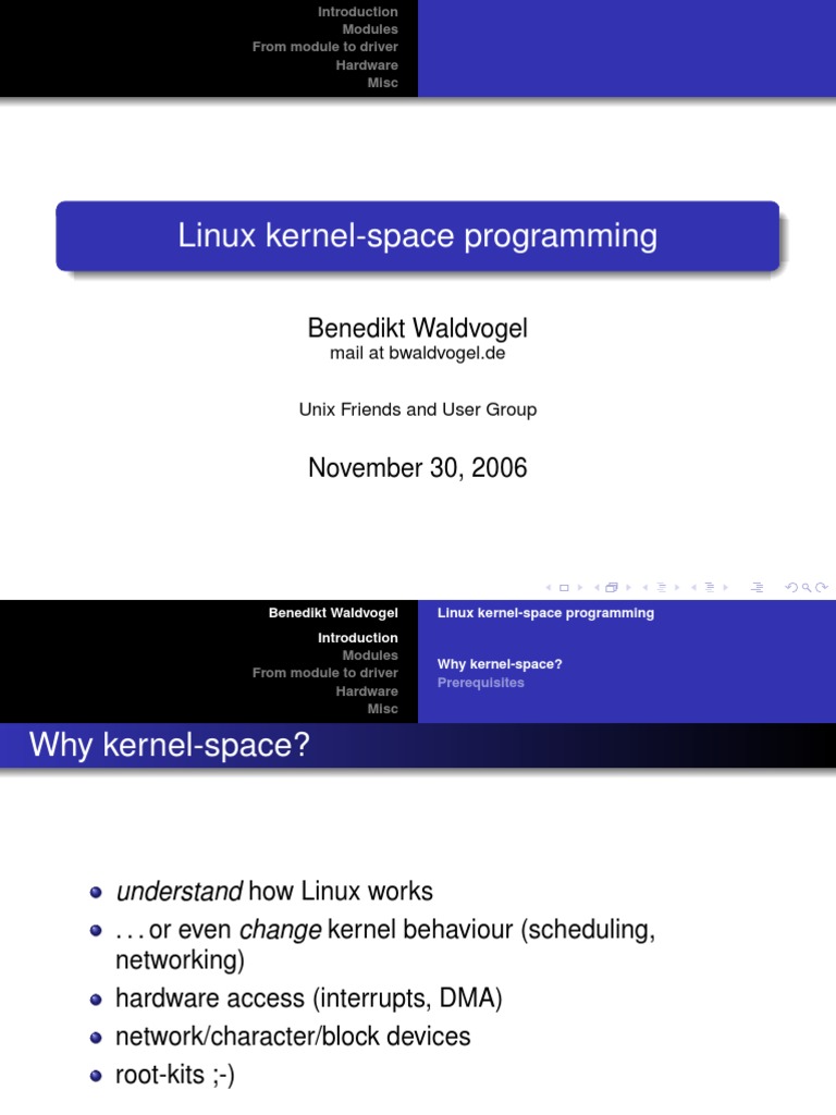 Linux Kernel Programming | PDF | Device Driver | Thread (Computing)