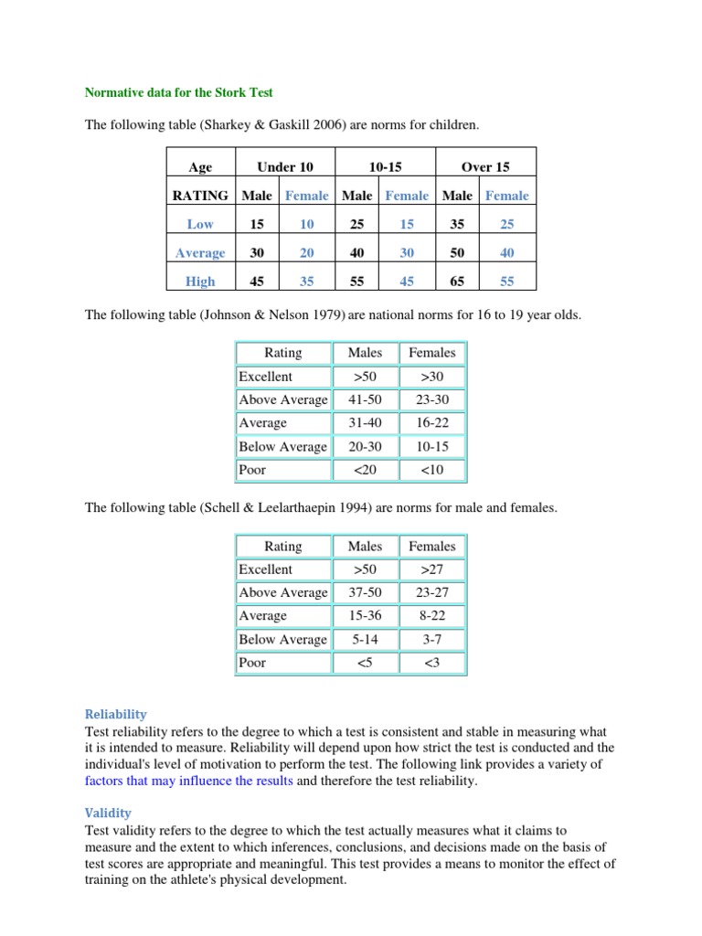 Stork Test Data Collection | PDF | Validity (Statistics) | Psychology