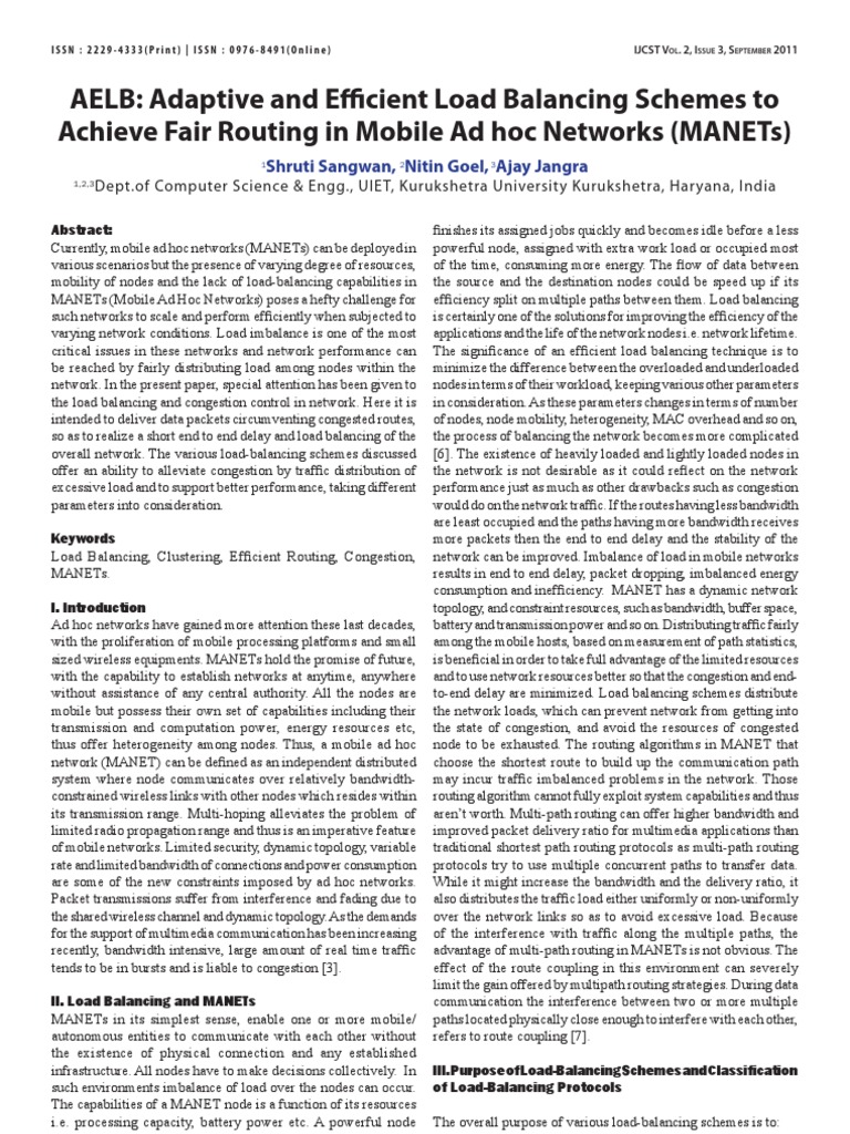 Aelb: Adaptive and Efficient Load Balancing Schemes To Achieve Fair ...
