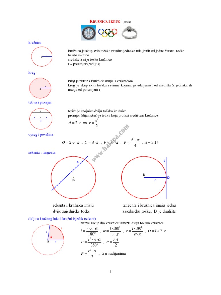 Formule Za Krug 125484 | PDF