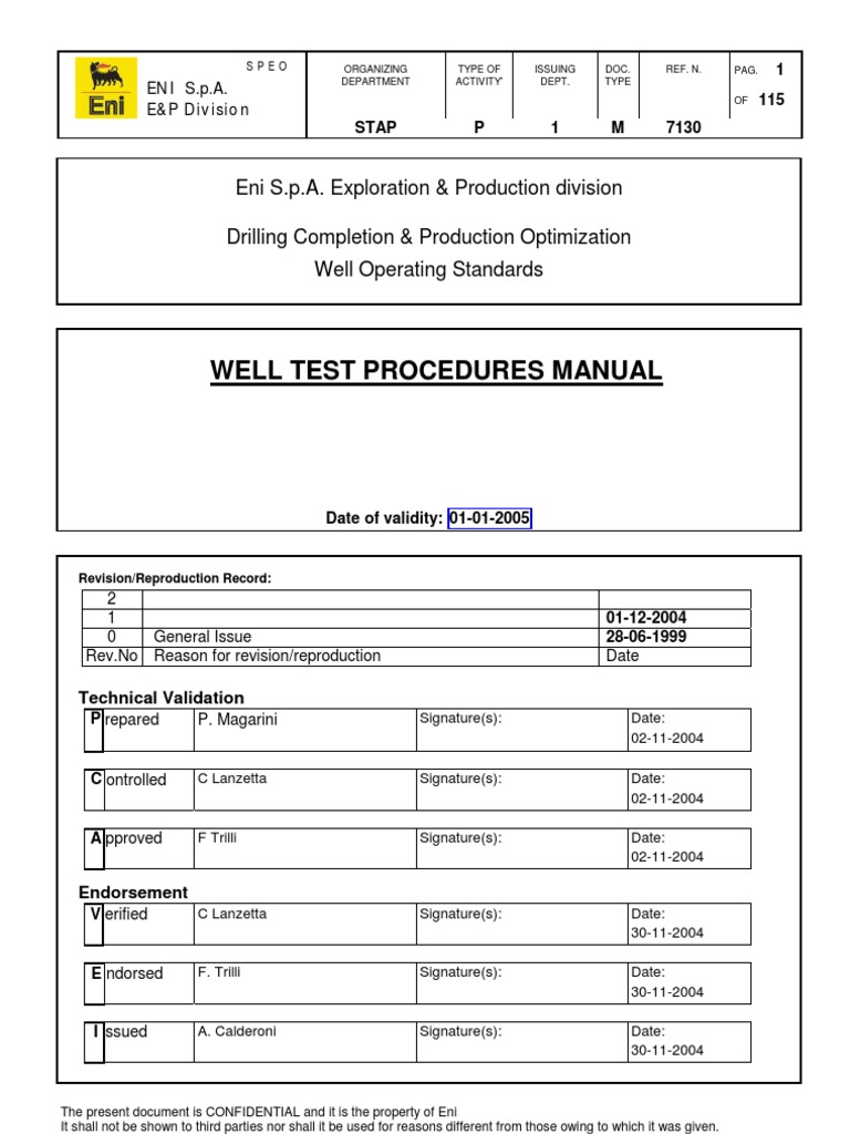 Well Test Procedures Manual | PDF | Oil Well | Petroleum Reservoir
