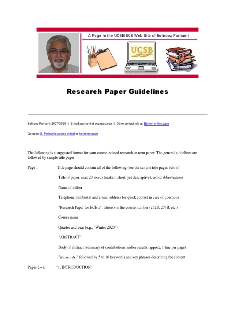 Research Paper Guidelines | PDF | Parallel Computing | Academic Publishing