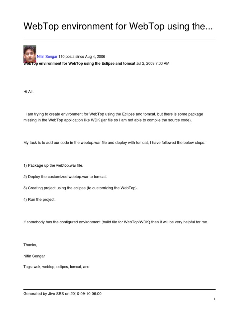 WDK Eclipse | PDF | Eclipse (Software) | Computing Platforms