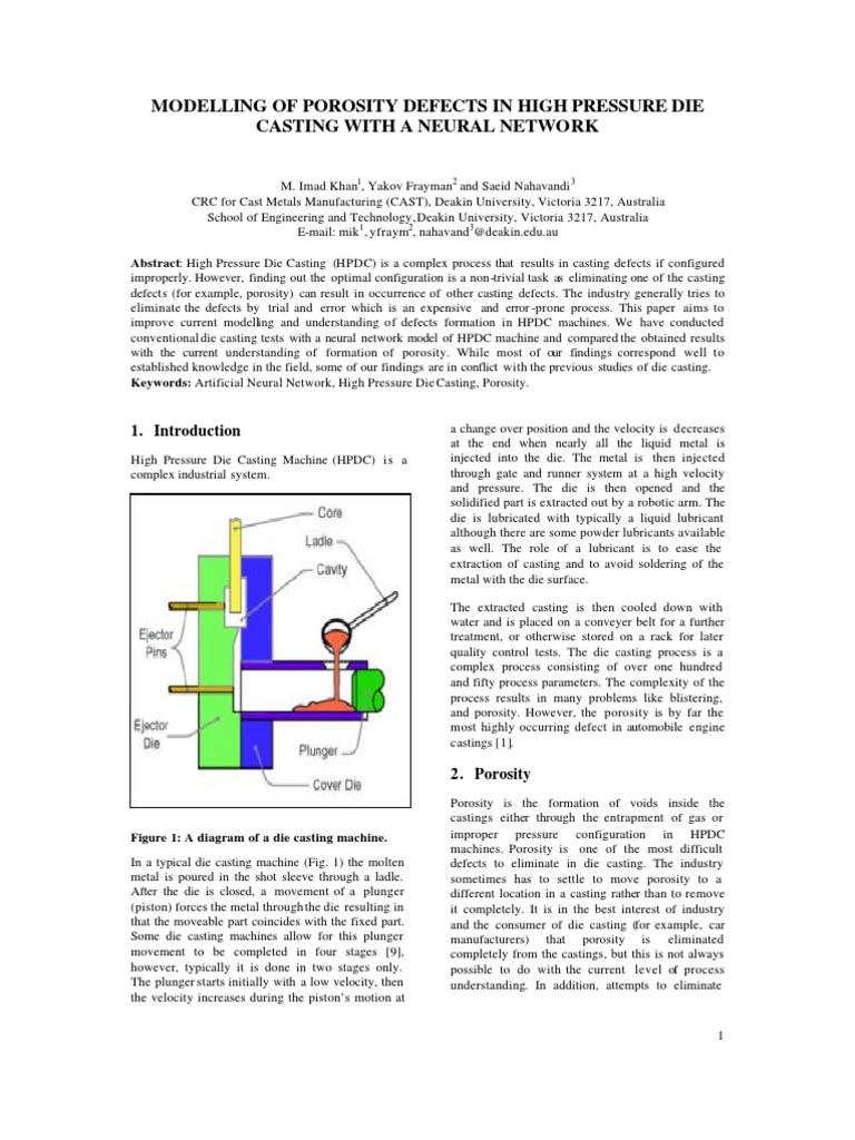 Porosity Defects on Die Casting | Casting (Metalworking) | Engineering