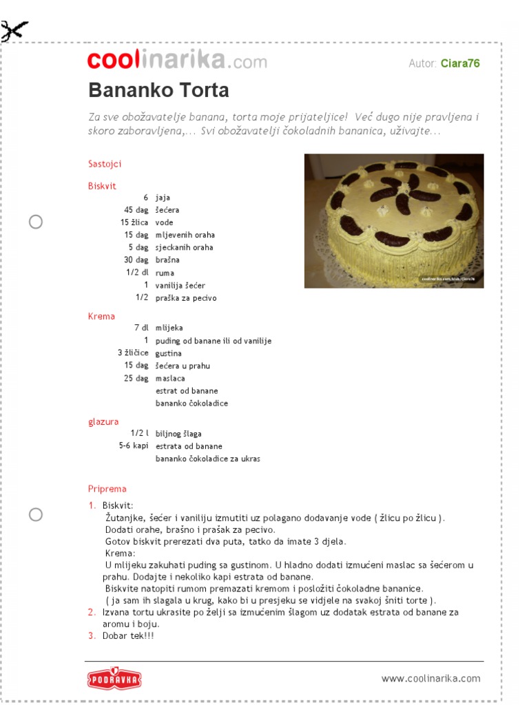 Bananko Torta | PDF