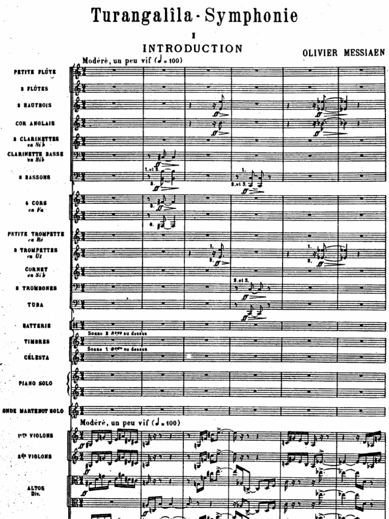 Messiaen - Turangalila Symphonie - Full Score - Complete PDF | PDF ...