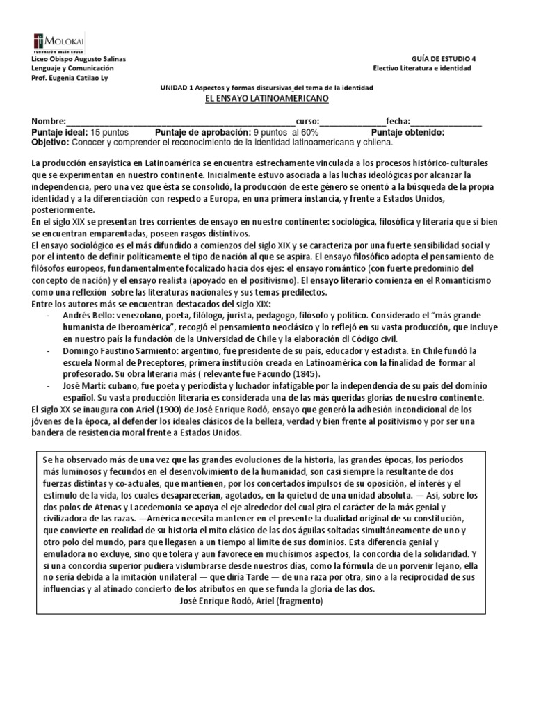 El Ensayo Latinoamericano y La Identidad | PDF | Ensayos | America latina