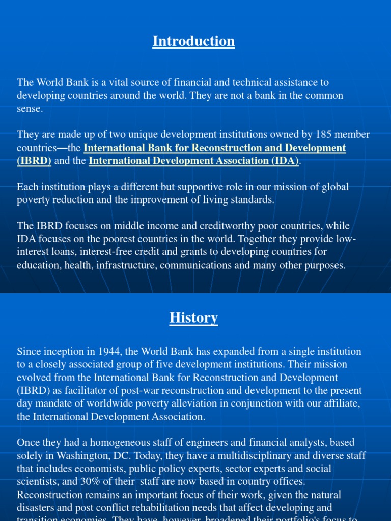 International Bank For Reconstruction and Development (IBRD ...