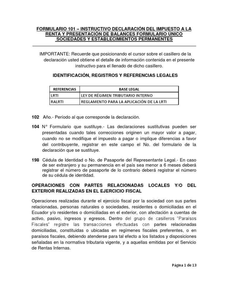 Formulario 101 | PDF | Impuesto sobre la renta | Impuestos
