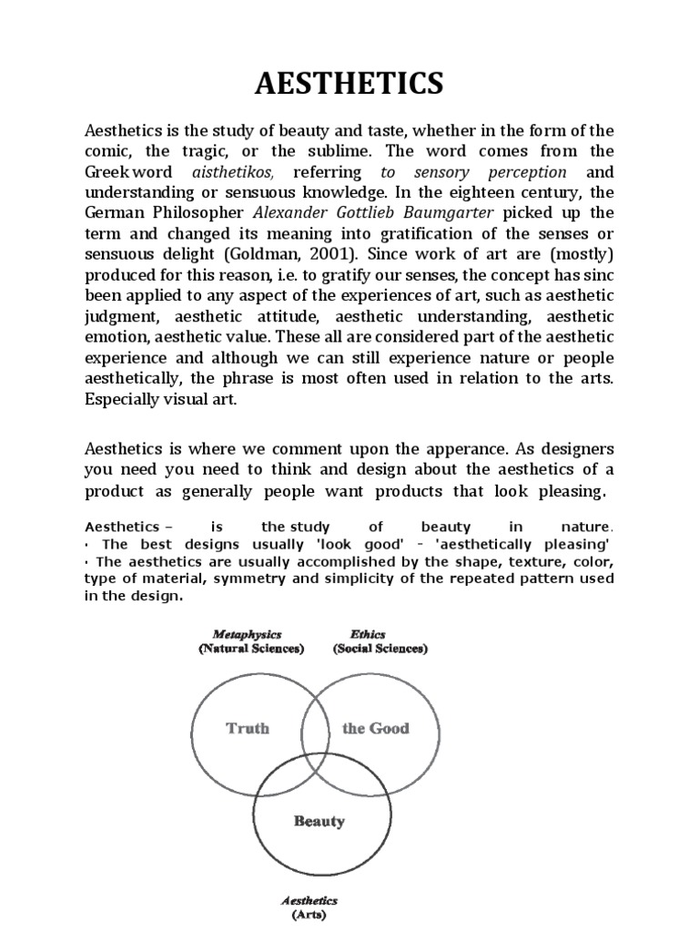 Aesthetics Pdf Aesthetics Beauty