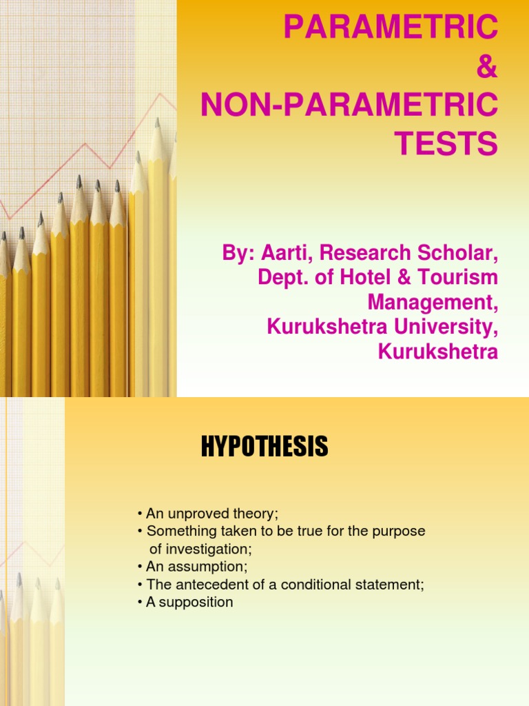 Parametric & Non-Parametric Tests | PDF | Statistical Hypothesis ...